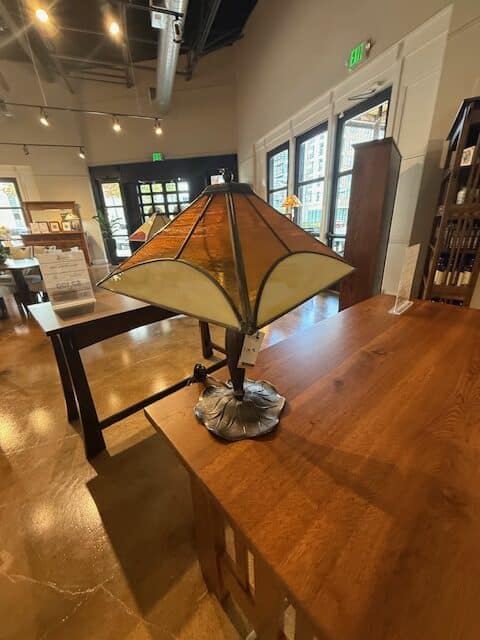 Amish-Made Art Glass Lamp - The Amish Craftsman